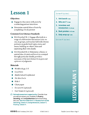 STARI Series/Unit Overviews