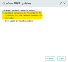 Sage Intacct 1099 Functionality Changes