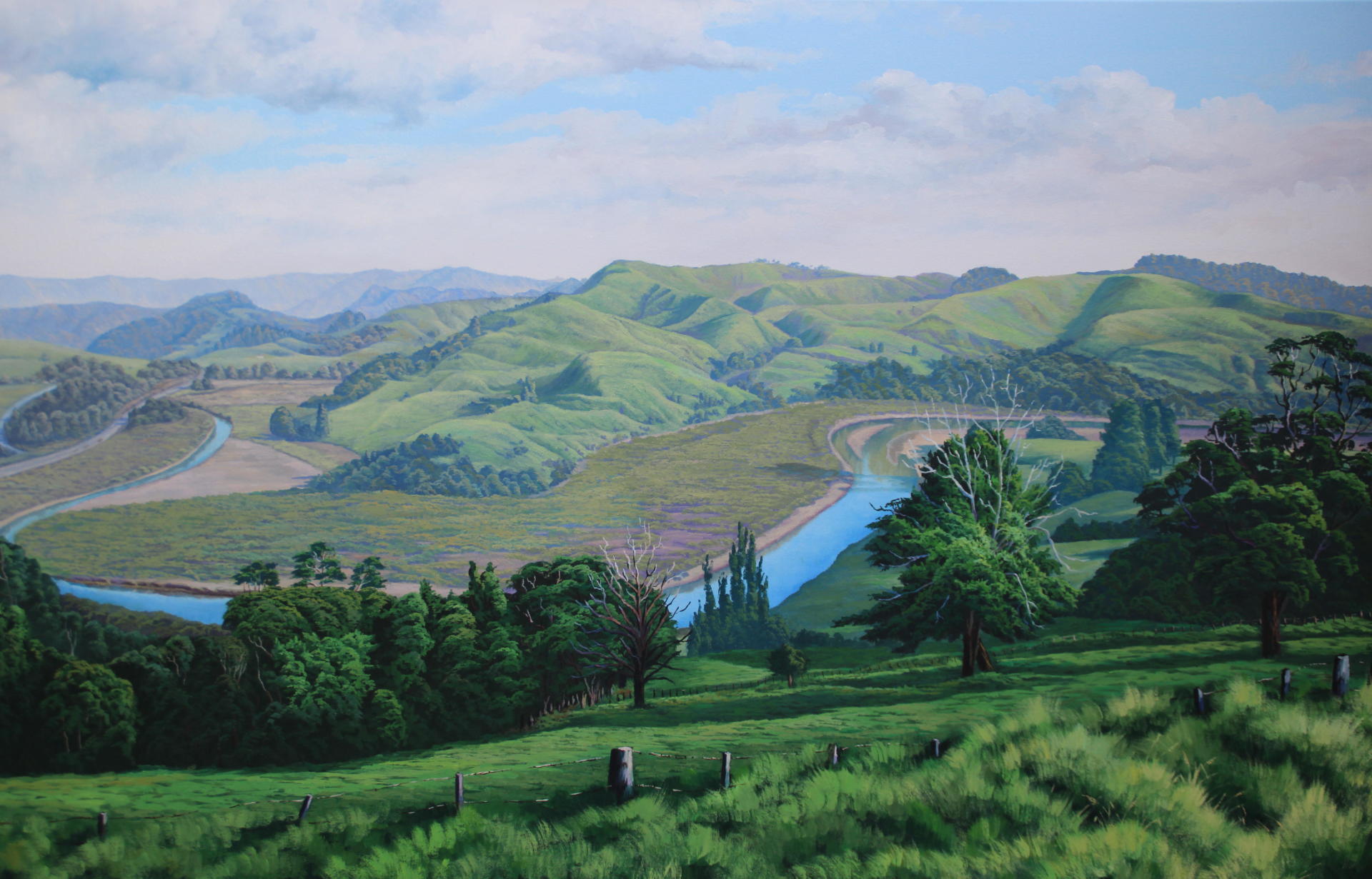 Puhoi River Painting | Robin Midgley Artist | New Zealand