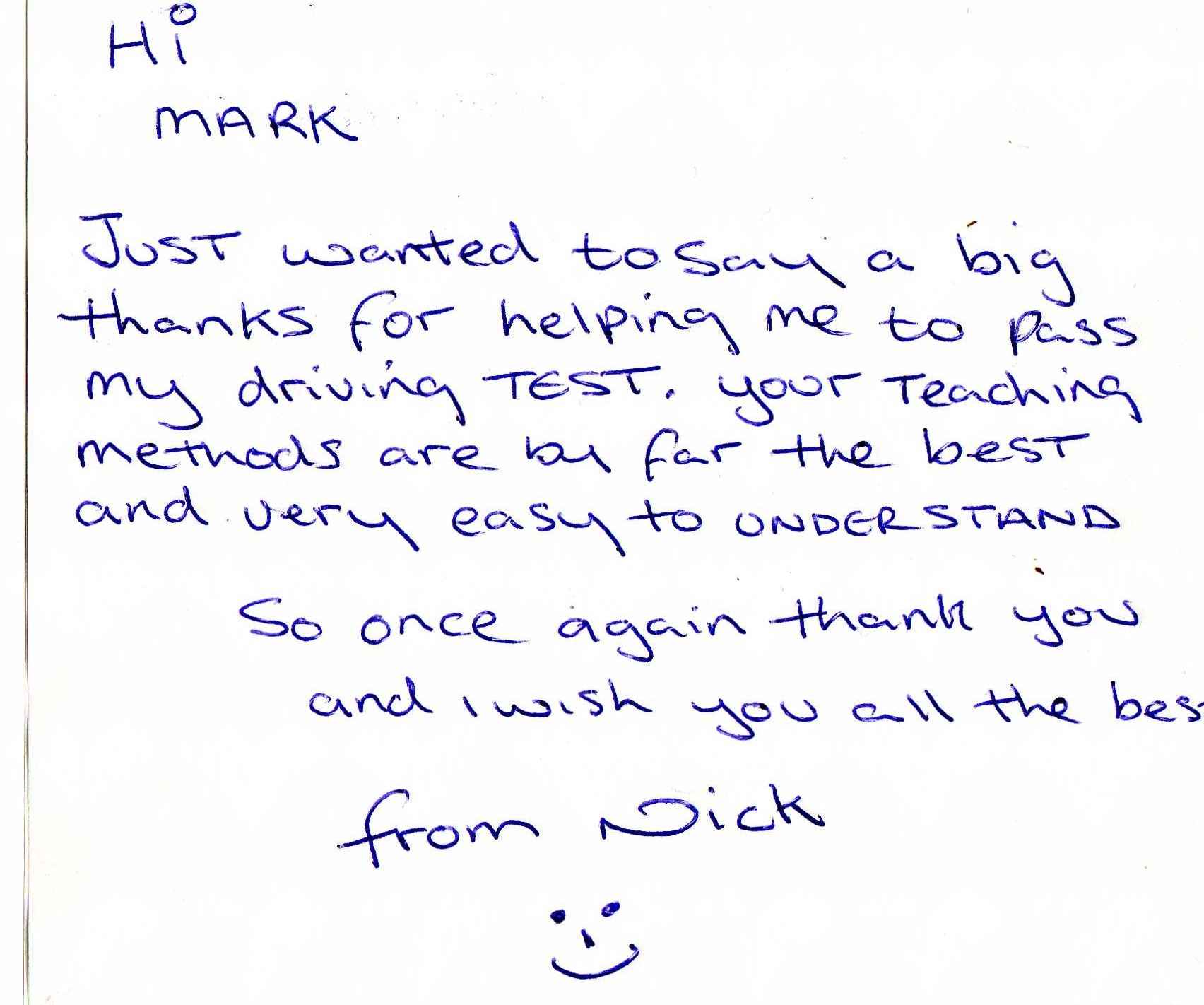 Thank You Cards to Drive Safe Driving School