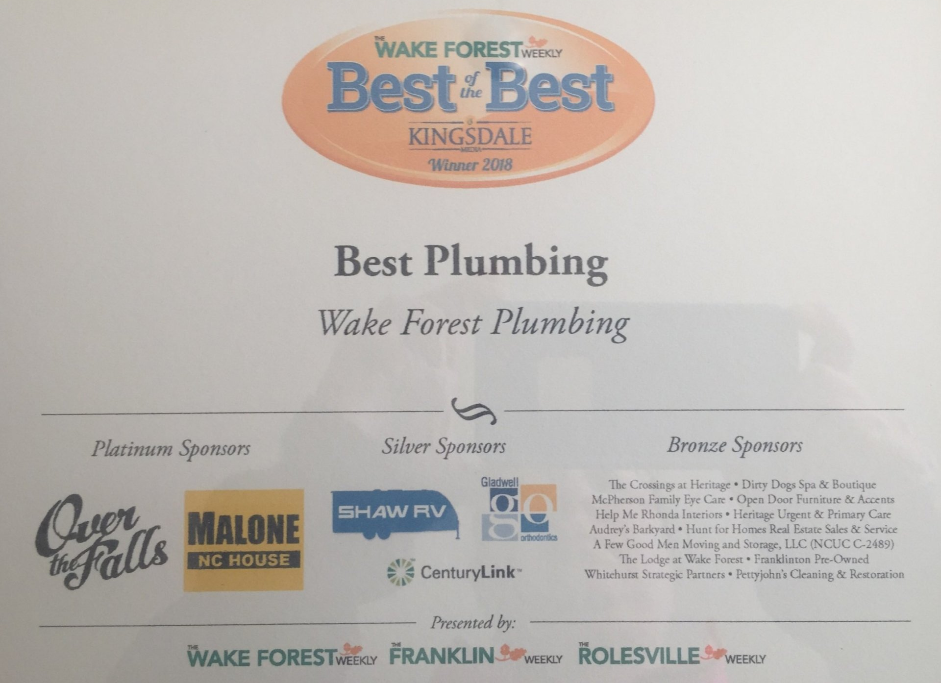 Plumbers Wake Forest Nc