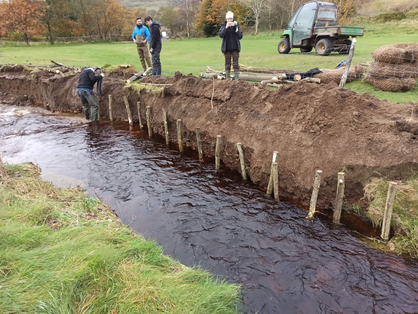 Willow Spiling Riverbank Stabilisation