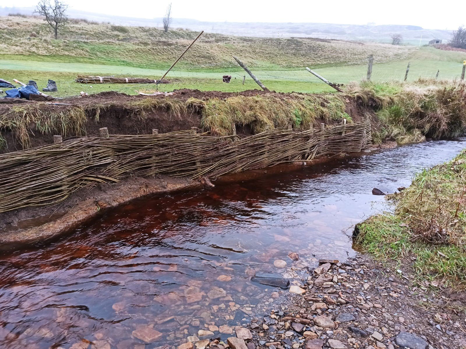Willow Spiling Riverbank Stabilisation