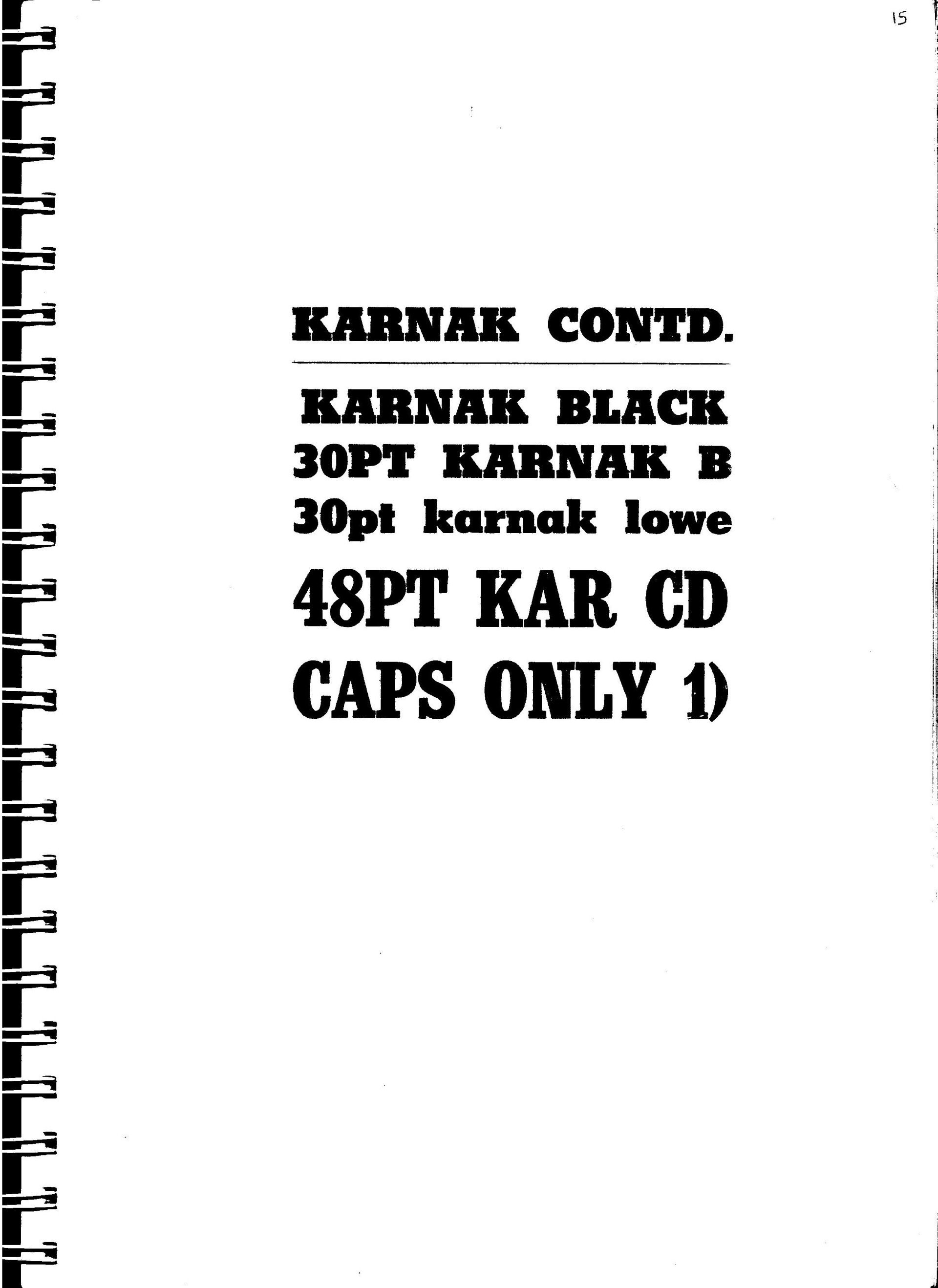 Typeset Fonts