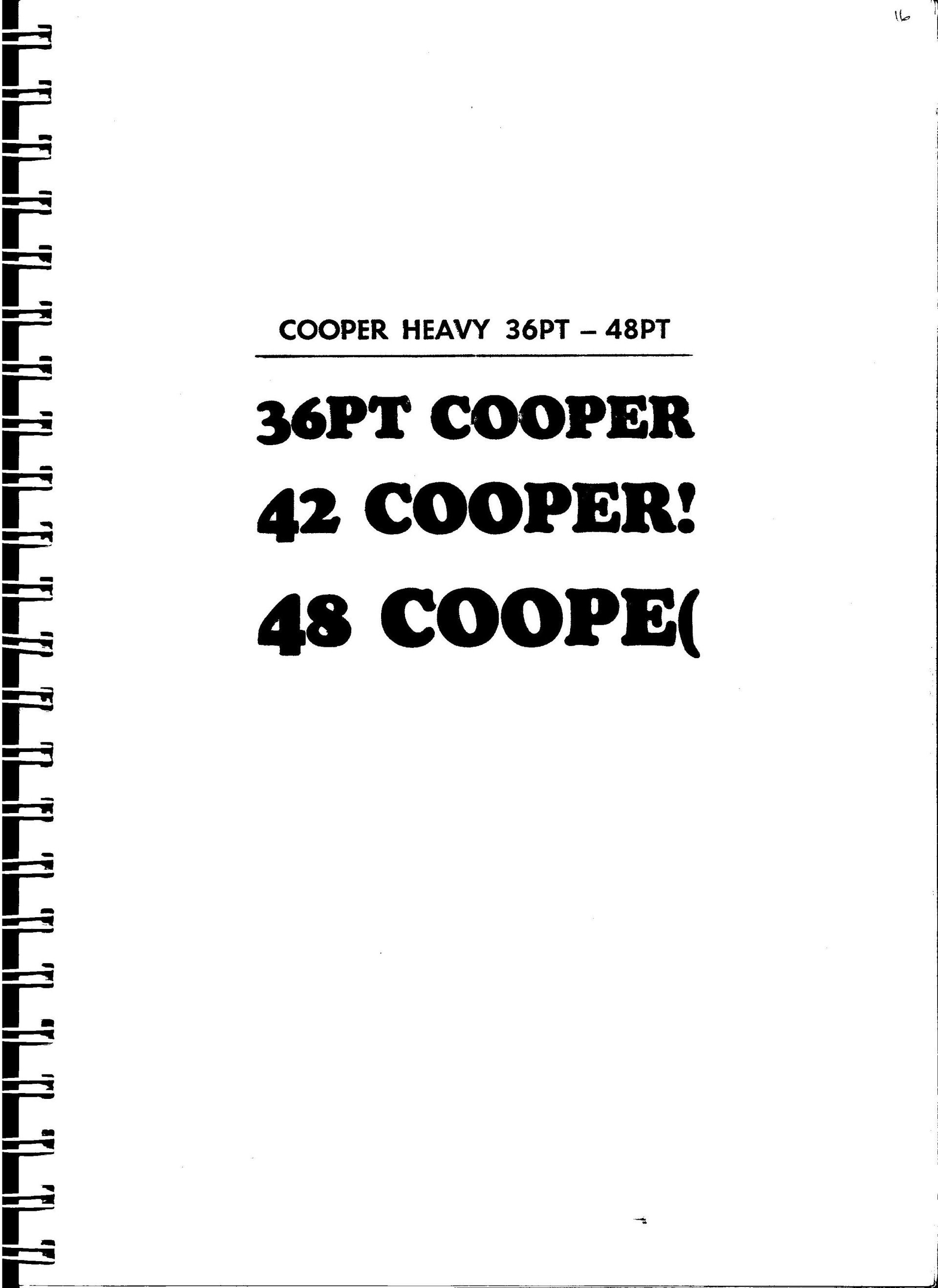 Typeset Fonts