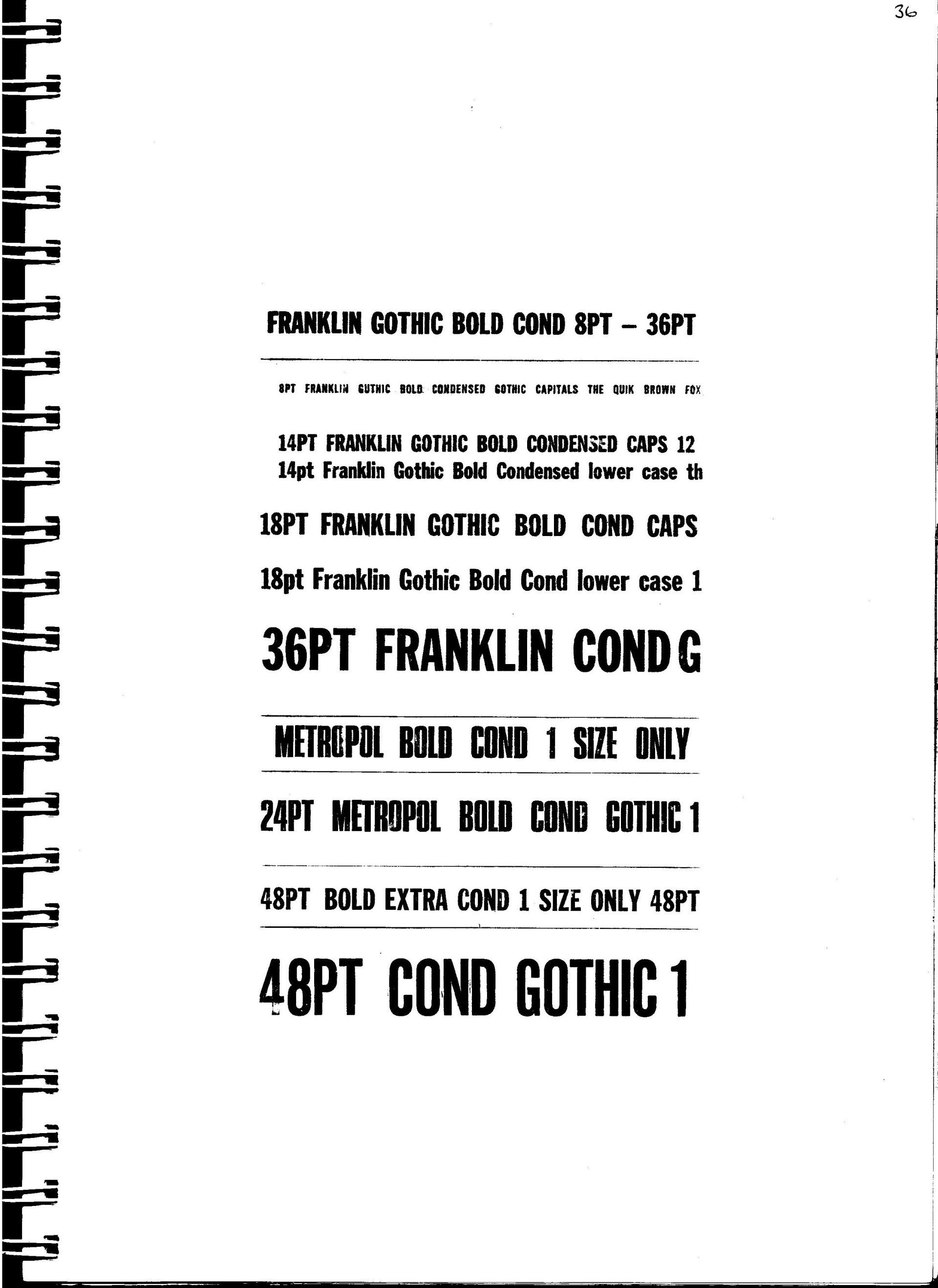 Typeset Fonts
