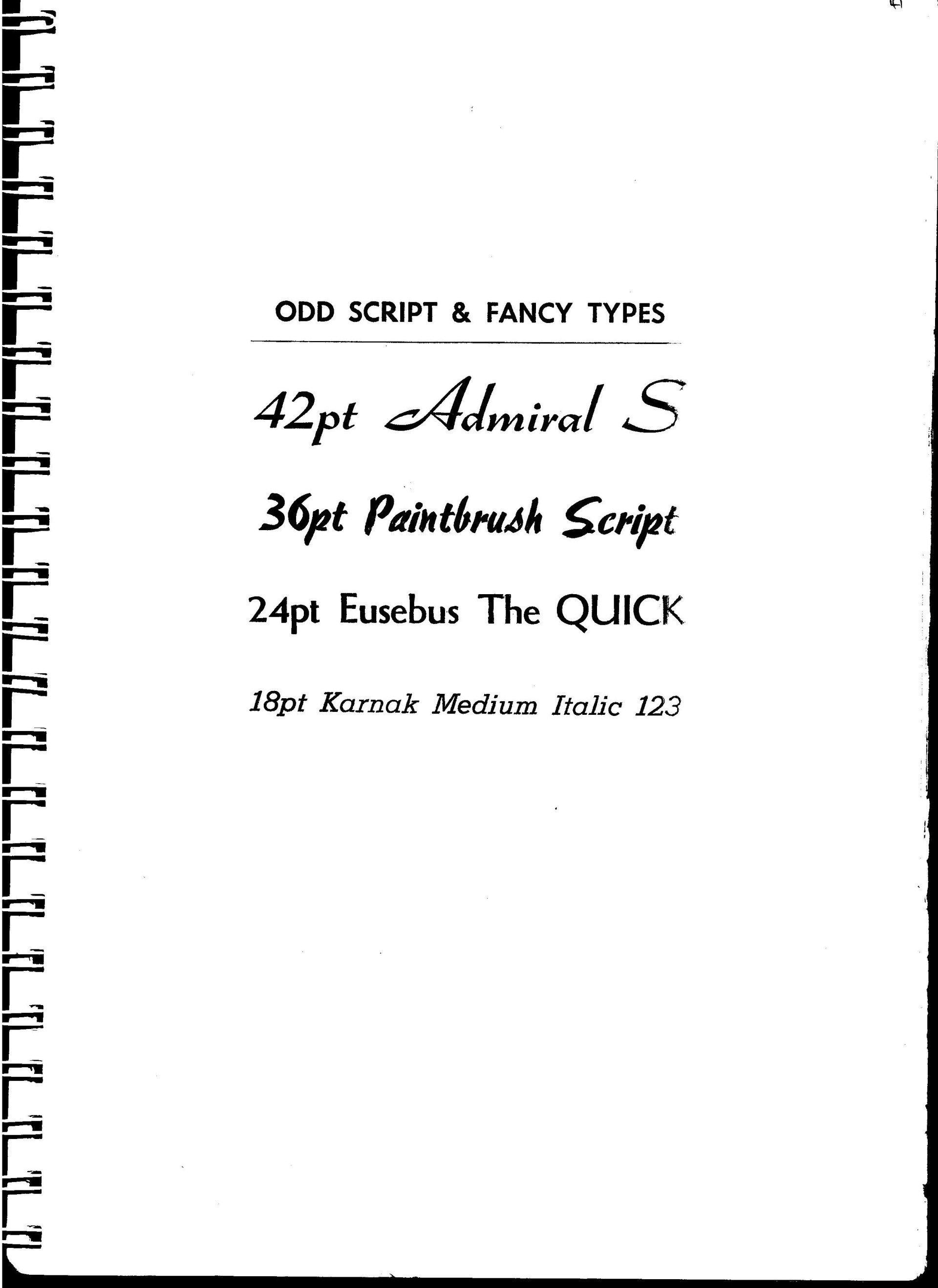 Typeset Fonts