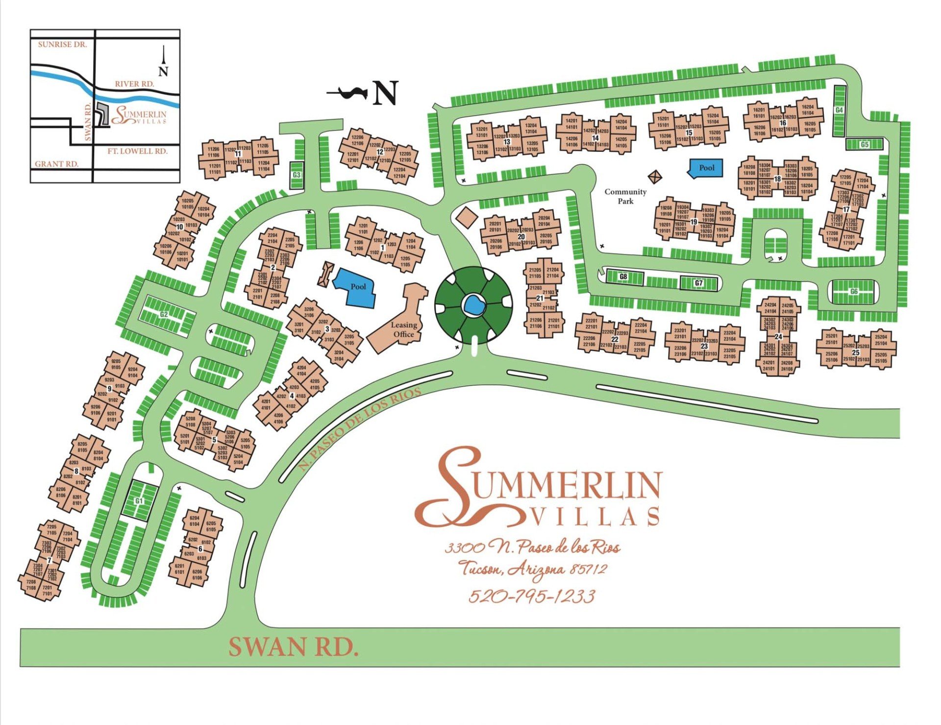 Floor Plans | One and Two Bedrooms, Summerlin Villas
