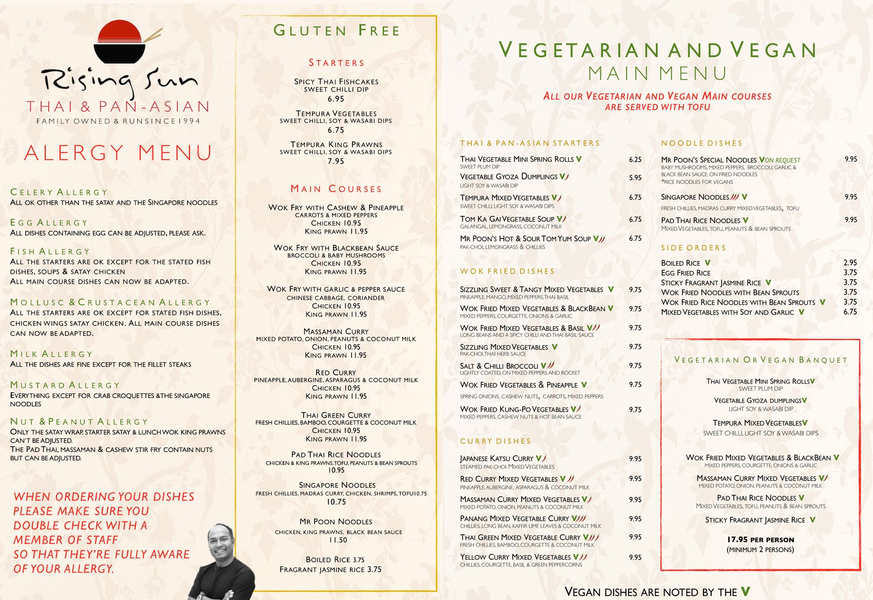 The Rising Sun Pub Christchurch Dorst Serving Award Winning Thai Food