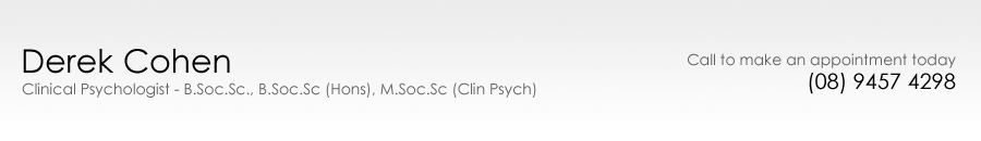 Psychologist Perth – Derek Cohen