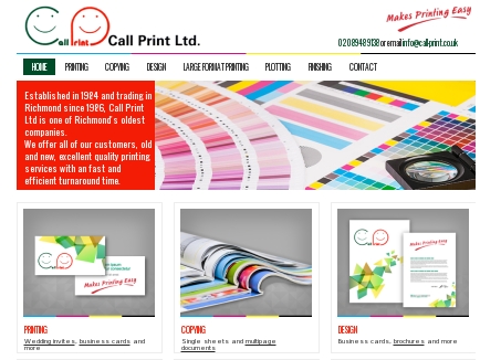 Printing, copying and design from Call Print Ltd in Richmond