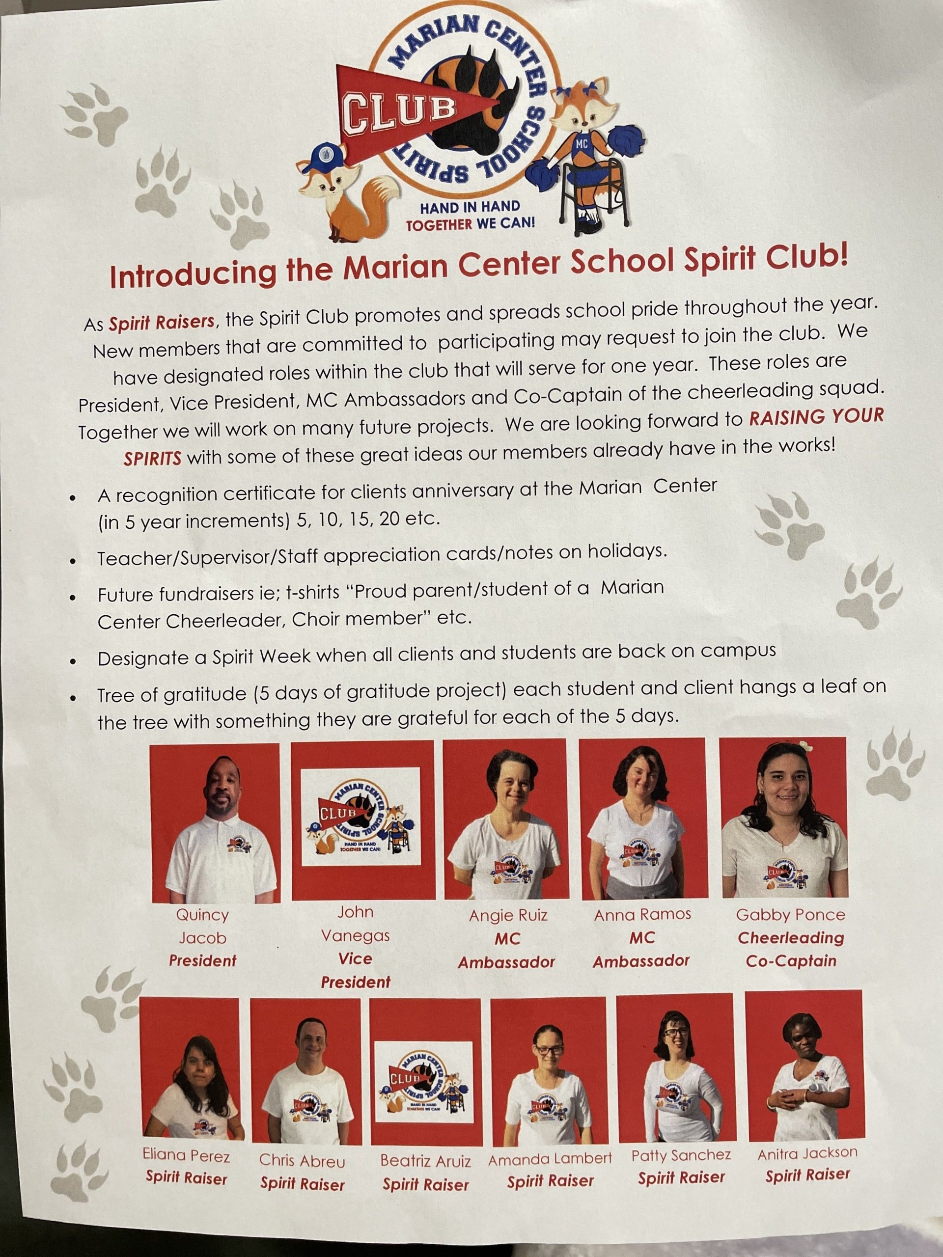Introducing The Marian Center School Spirit Club introducing-the-marian-center-school-spirit-club