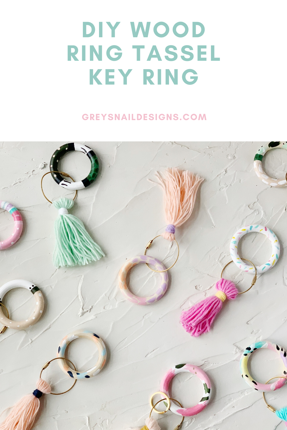 DIY Wood Tassel Key Ring