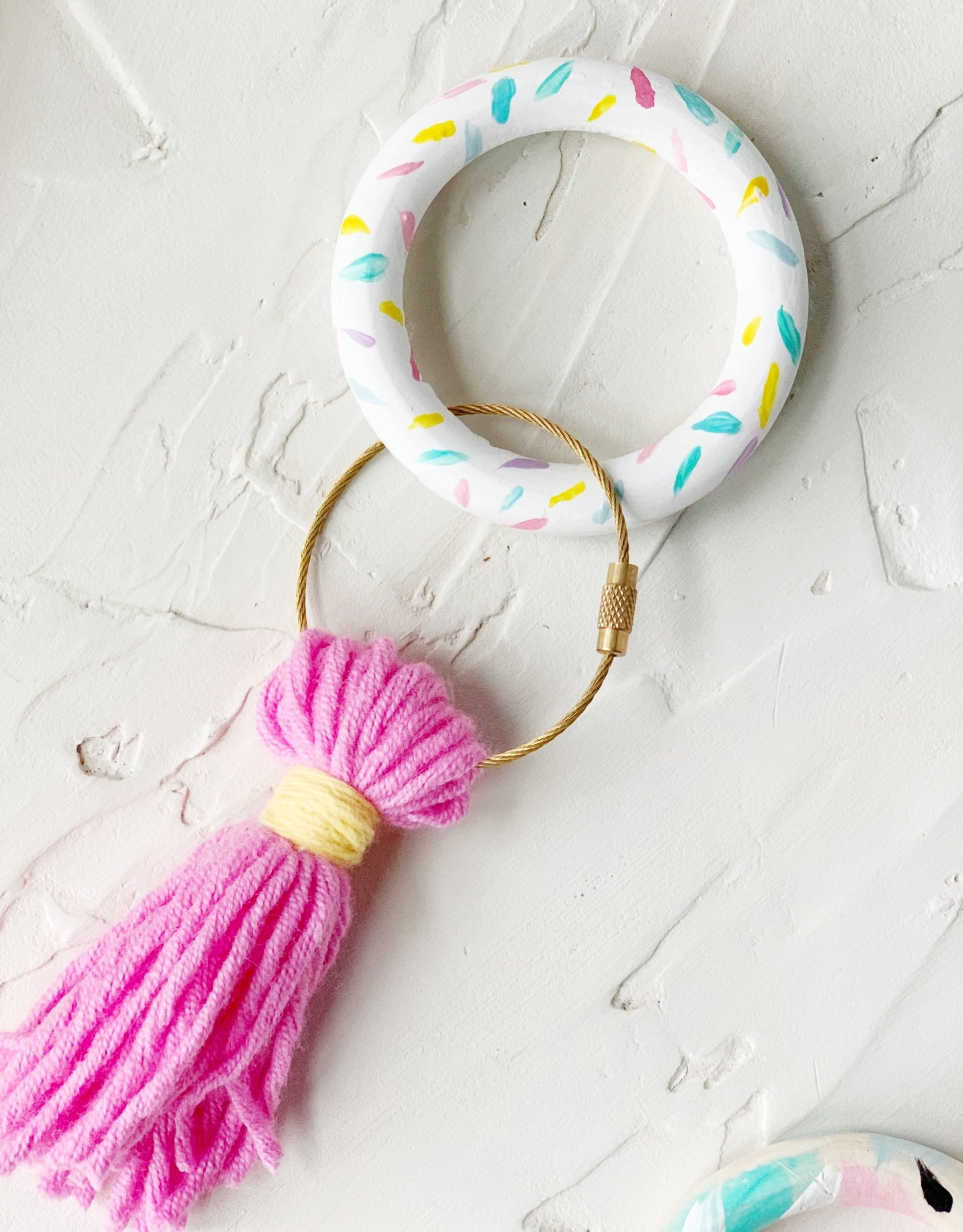 DIY Wood Tassel Key Ring