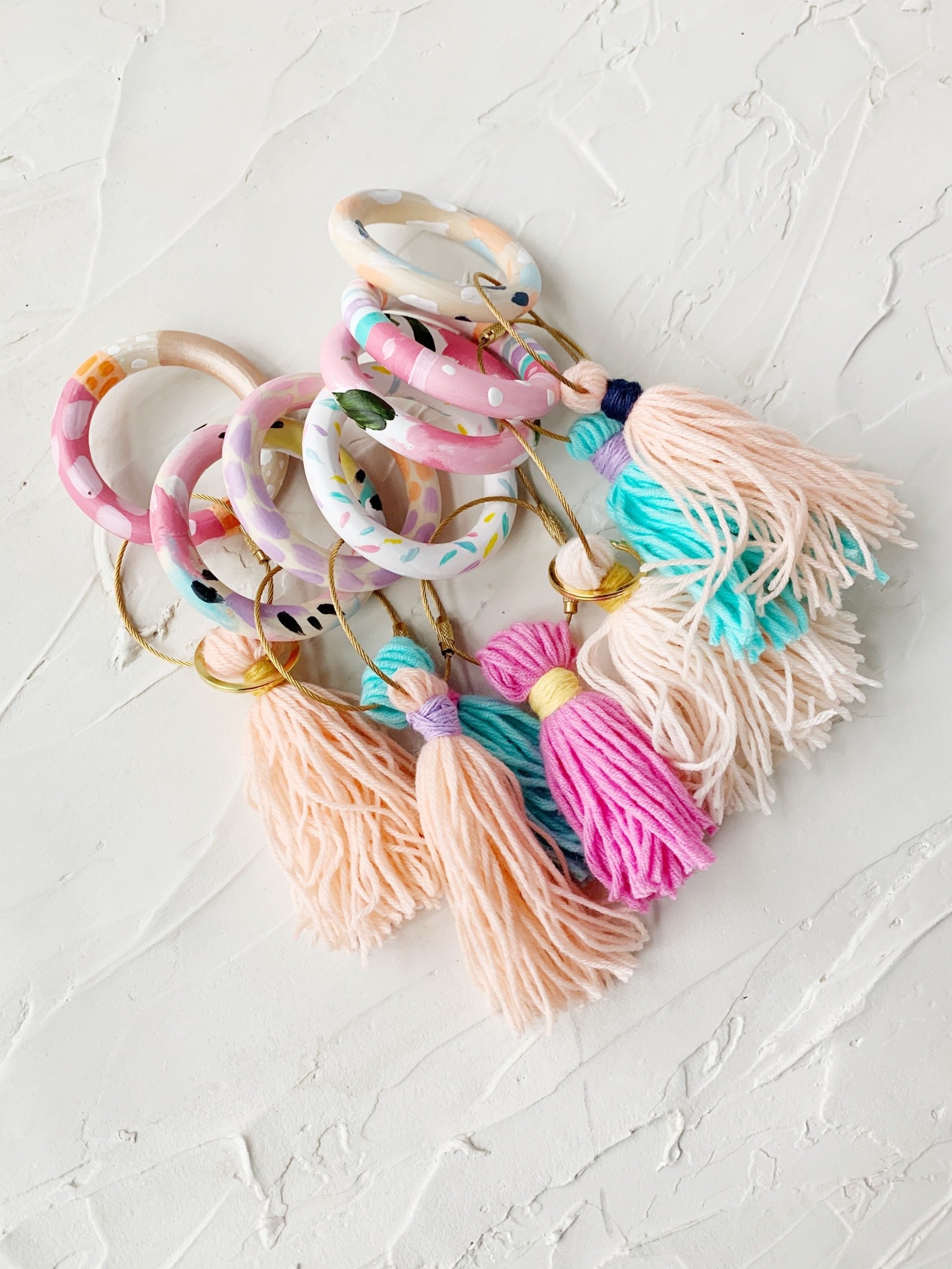 DIY Wood Tassel Key Ring