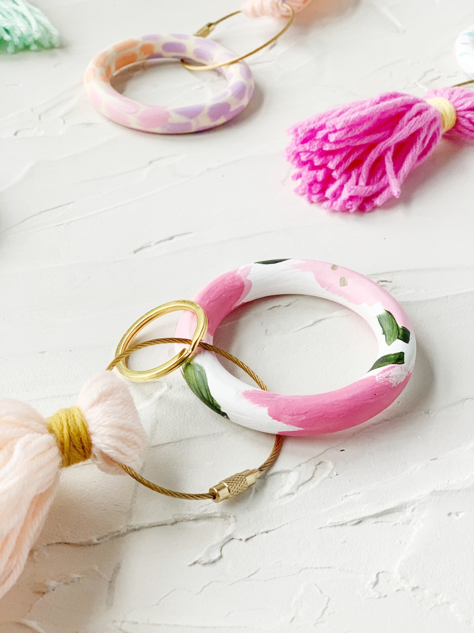 DIY Wood Tassel Key Ring