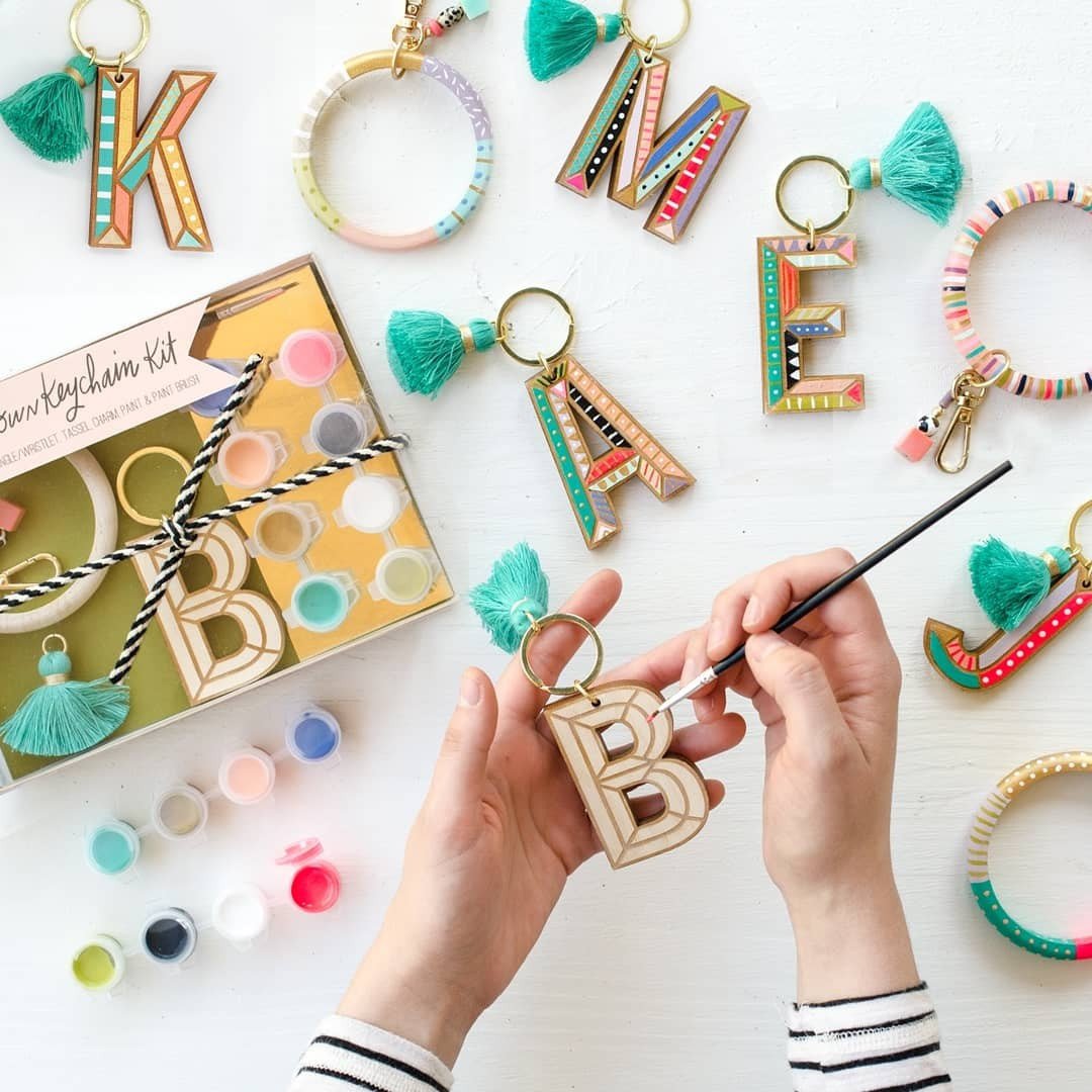 DIY Wood Tassel Key Ring