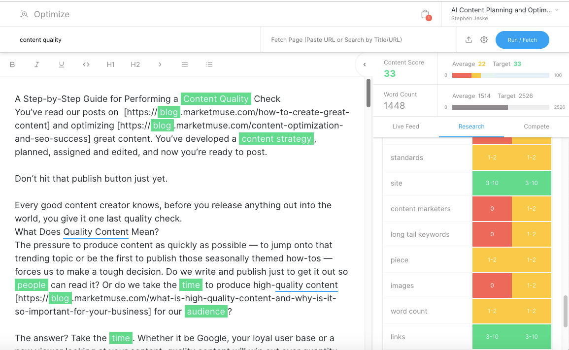 Content Quality Check Step By Step