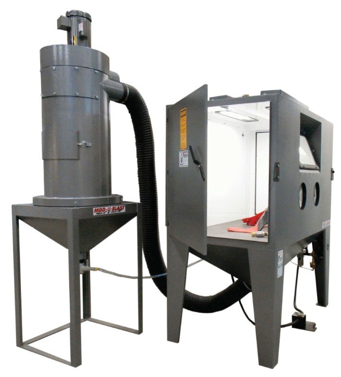 Suction Sandblasting Cabinets - Manus Abrasive