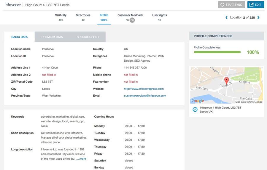Listing Manager | Business Listings | Leeds | Infoserve