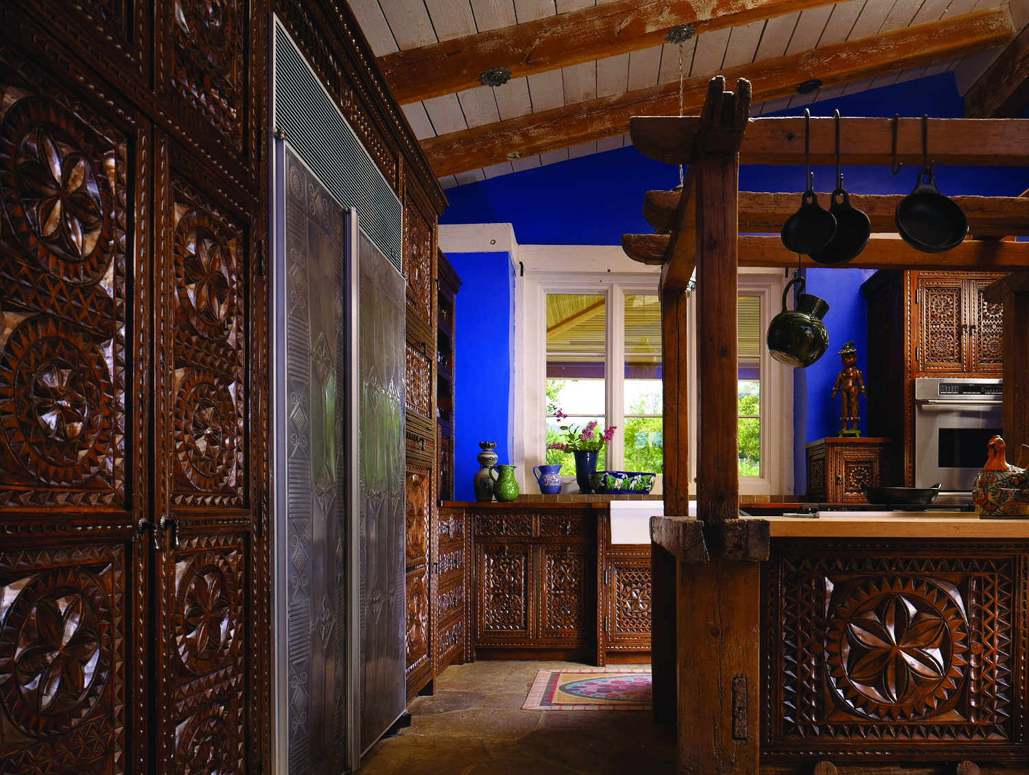 Carved Kitchen Cabinets, Refacing Cabinets, Santa Barbara, CA Santa Fe, NM