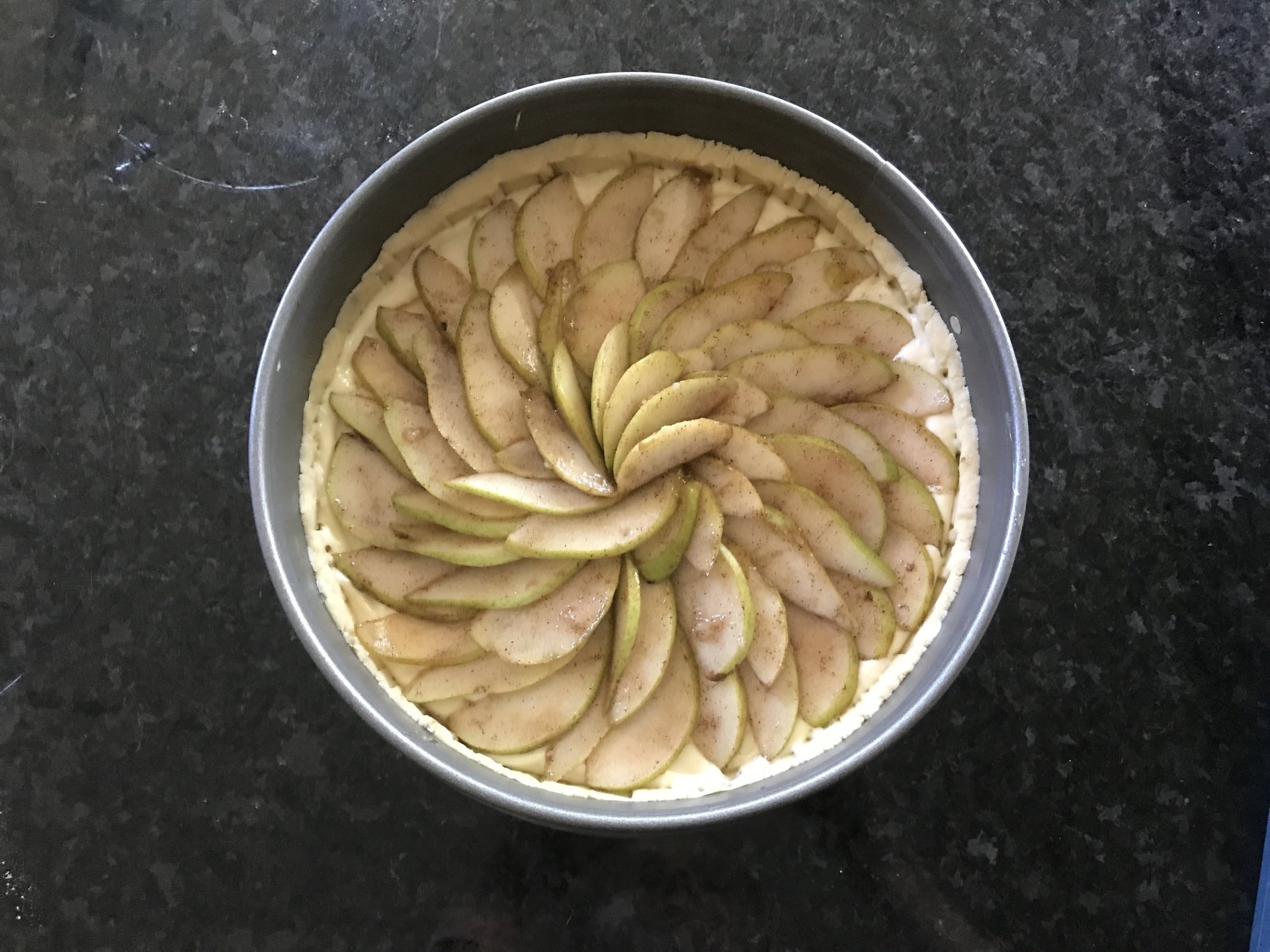 Almond Pear Cream Cheese Torte