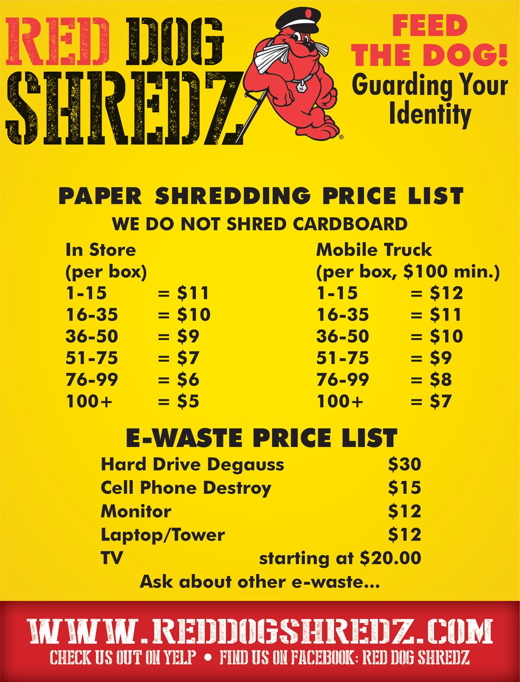 Shredding | Rocklin CA | Red Dog Shredz