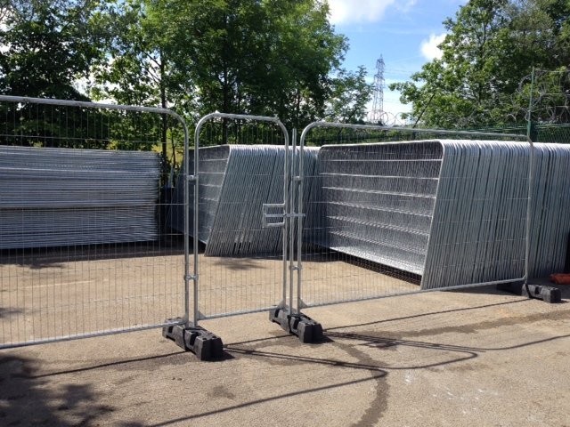 Temporary gates and hoardings in Bradford, Yorkshire