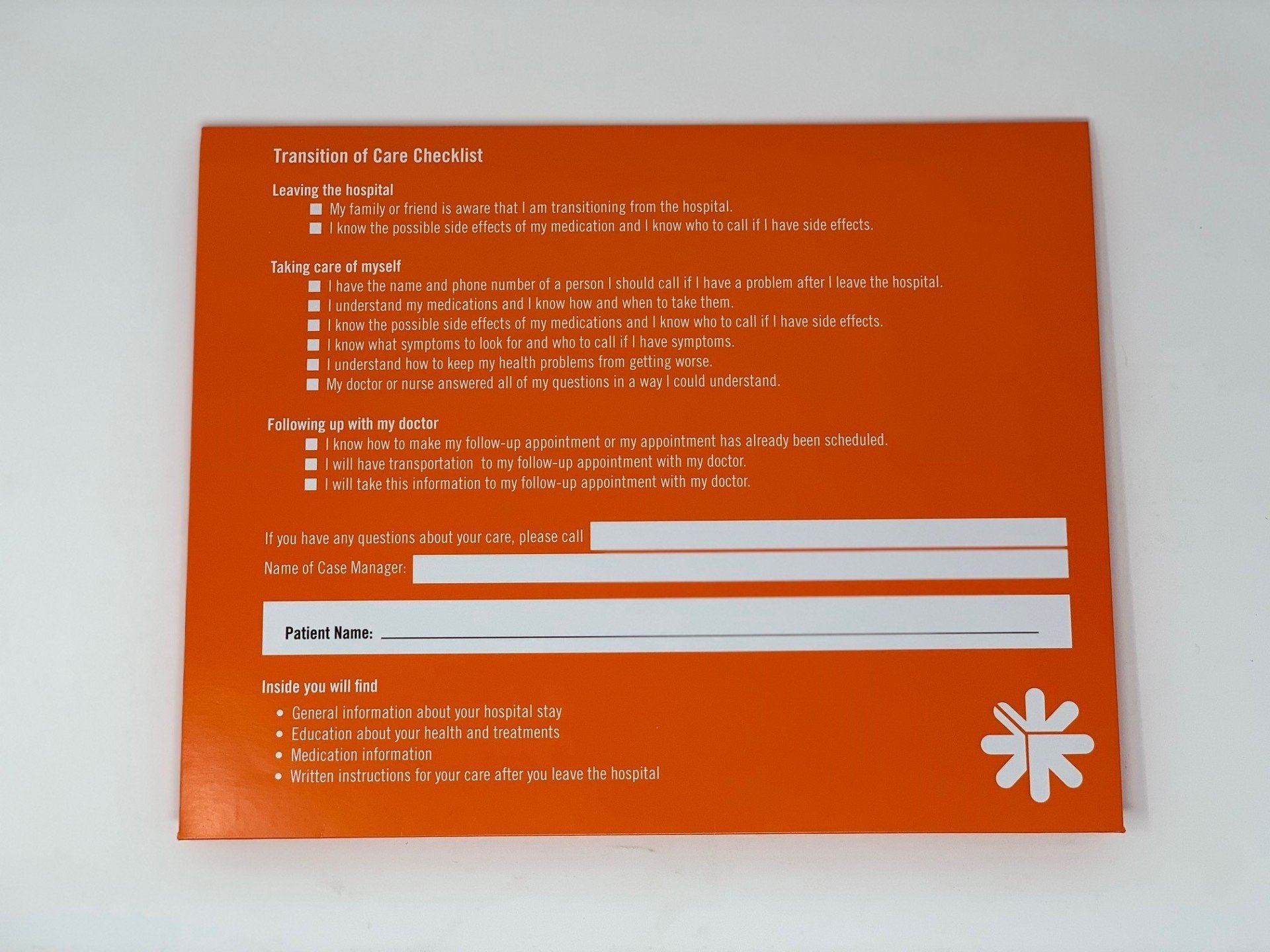 TPC Works - Hospital Whiteboards & Admit Discharge Folders