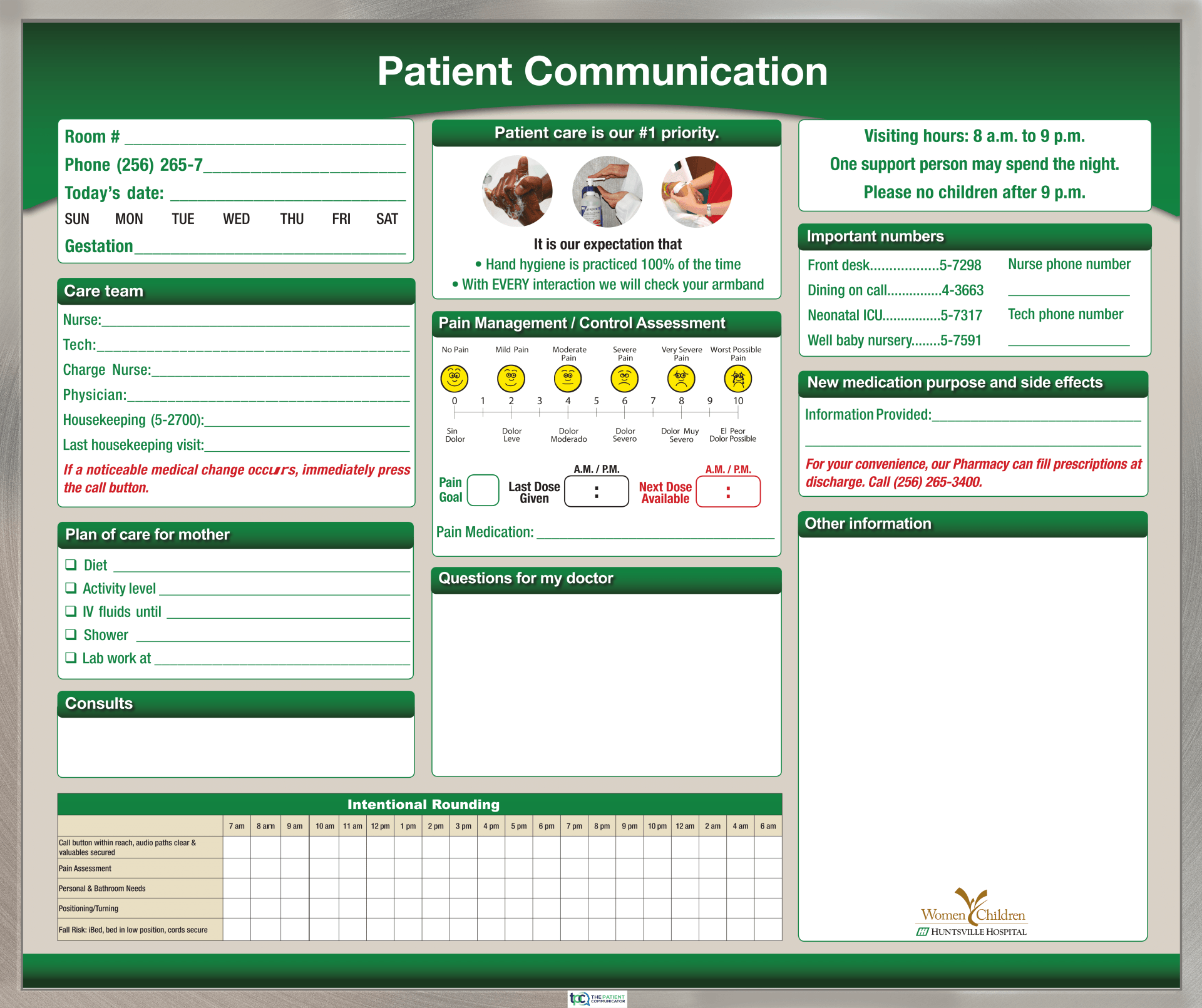 TPC Works - Hospital Whiteboards & Admit Discharge Folders
