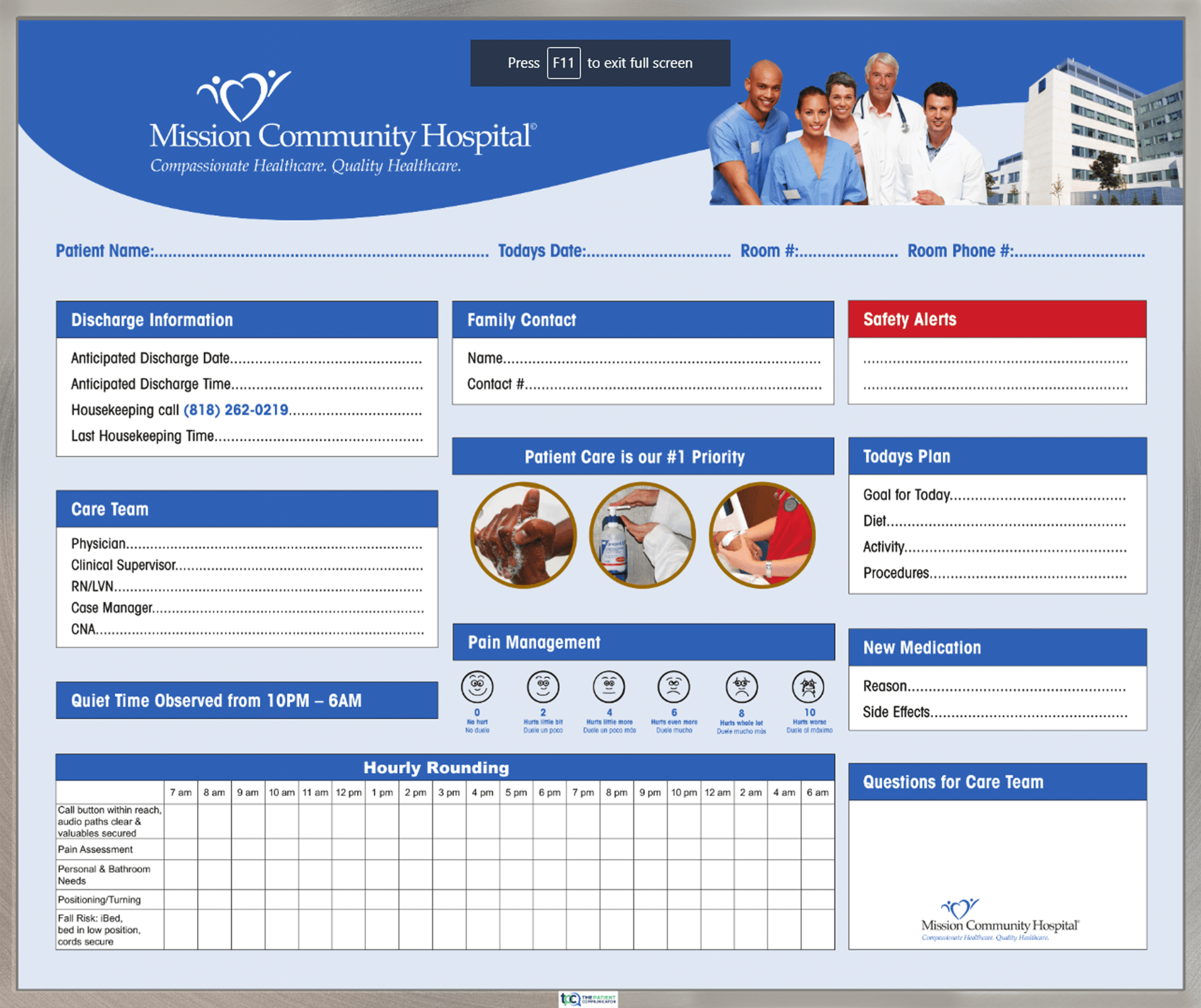 TPC Works - Hospital Whiteboards & Admit Discharge Folders