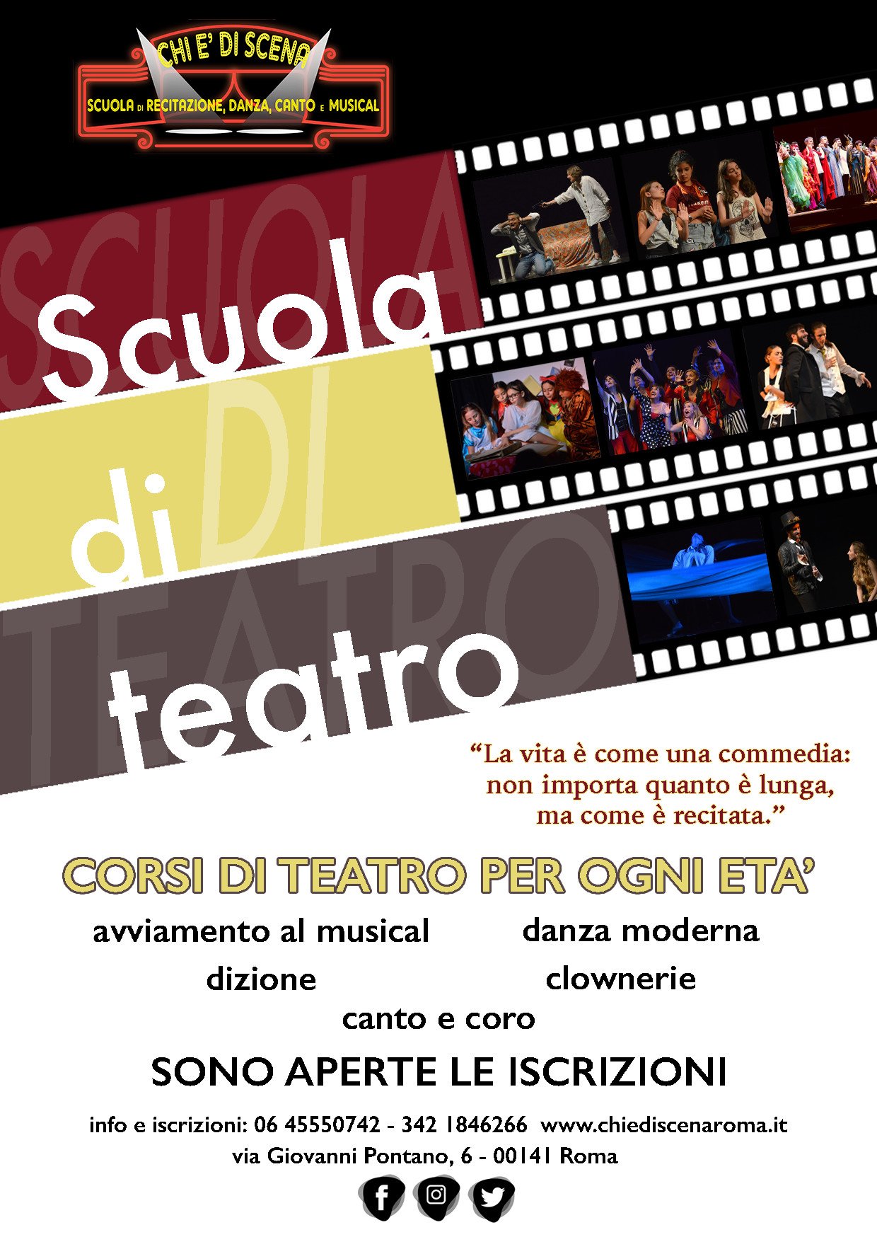 Scuola di Recitazione Roma | Scuola di teatro Roma | Chi è di Scena