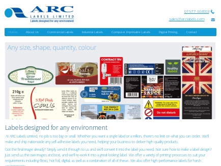 ARC Labels Limited in Goole for labels for commercial and industrial use