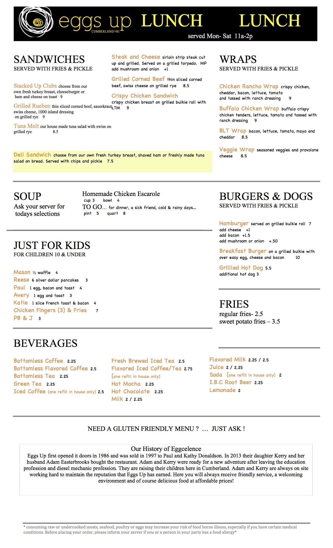 Breakfast Items | Cumberland, RI