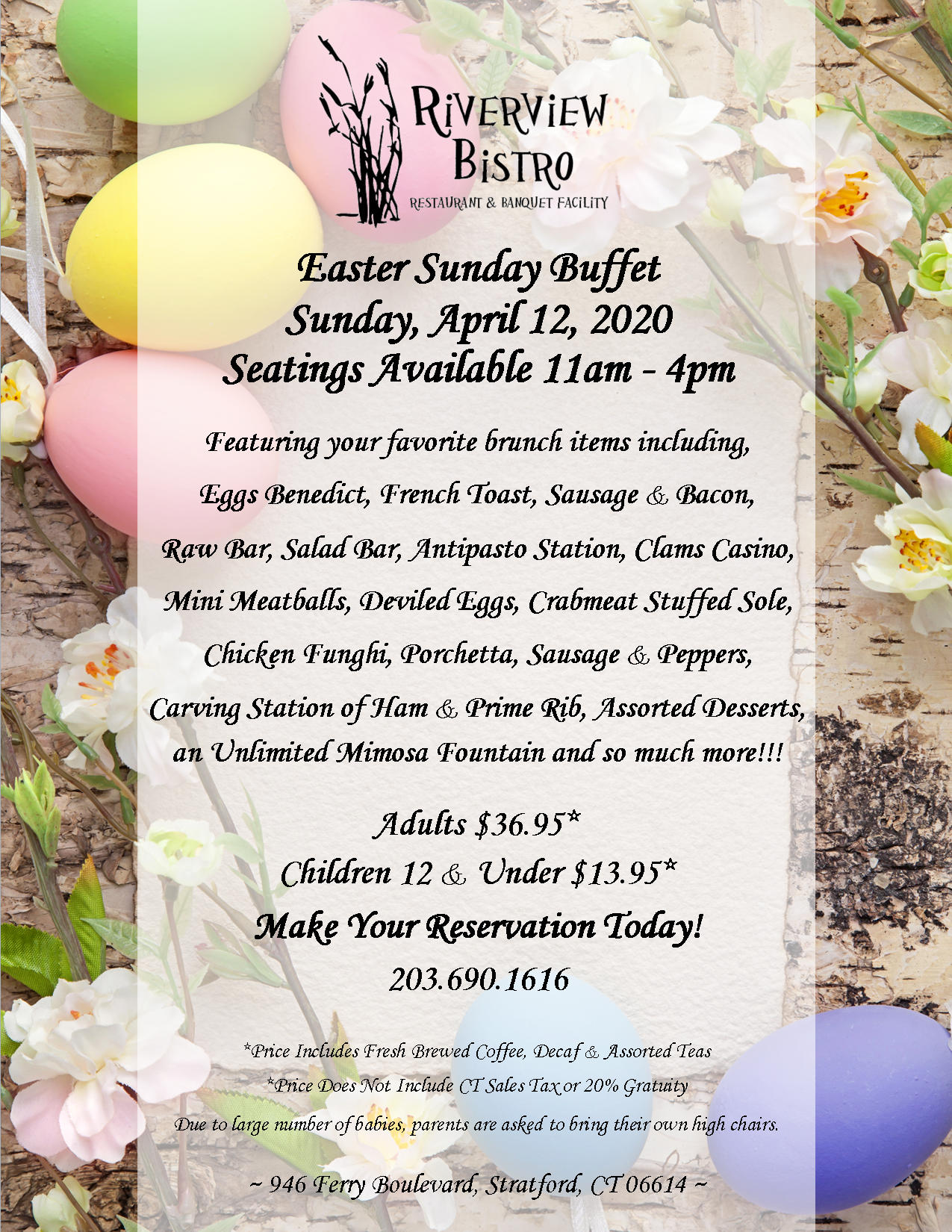 Riverview Bistro & Banquet Facility - Stratford, CT - Holidays & Events