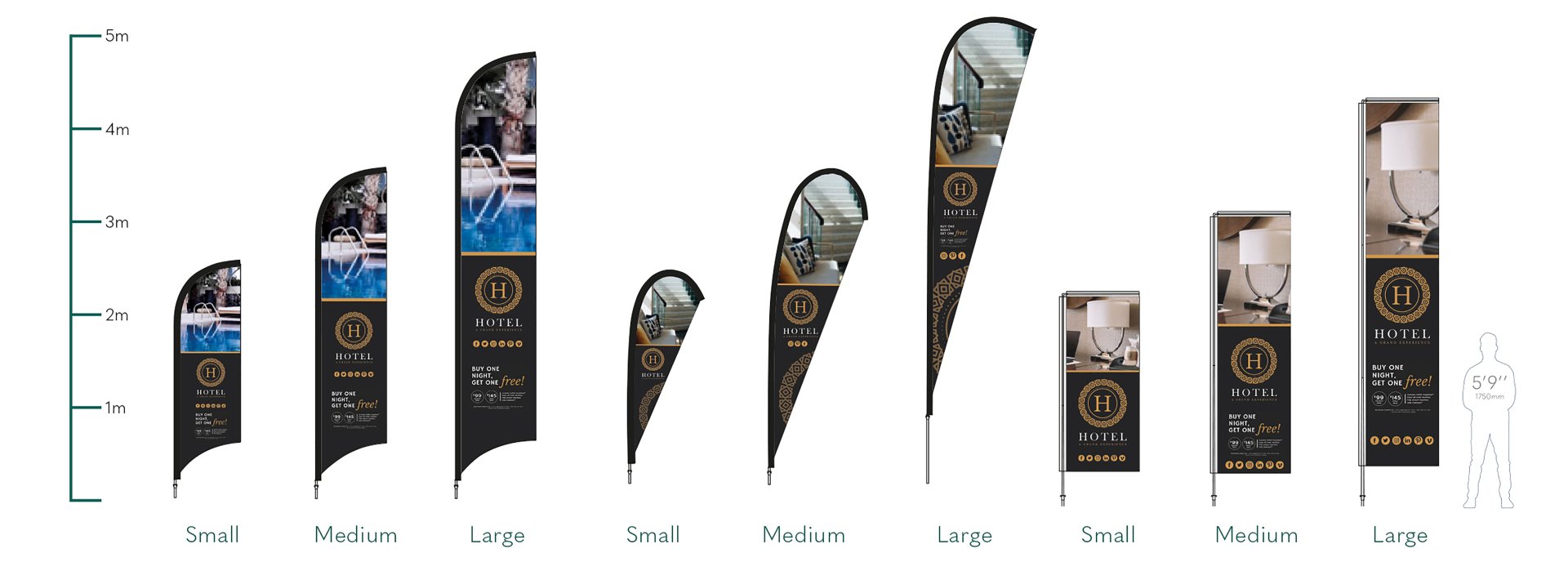 Portable Flags - Lightweight Strong Flying Flags