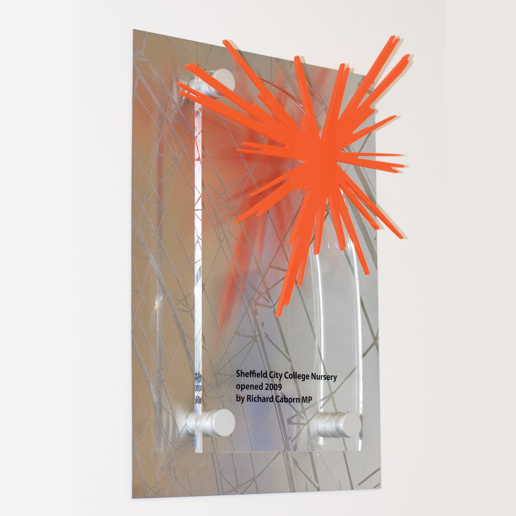 Custom made Stainless Steel Acrylic Plaques