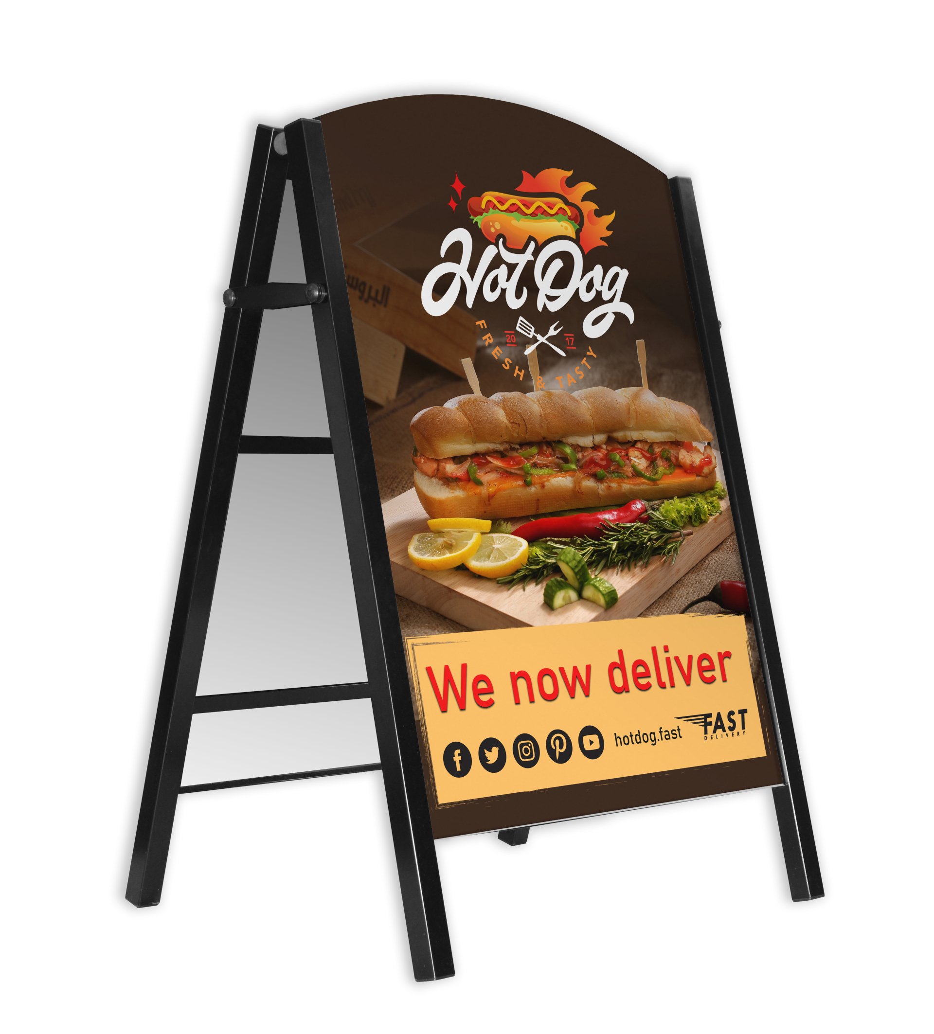 Premier A-boards - Featuring slot on Graphics or Blackboards