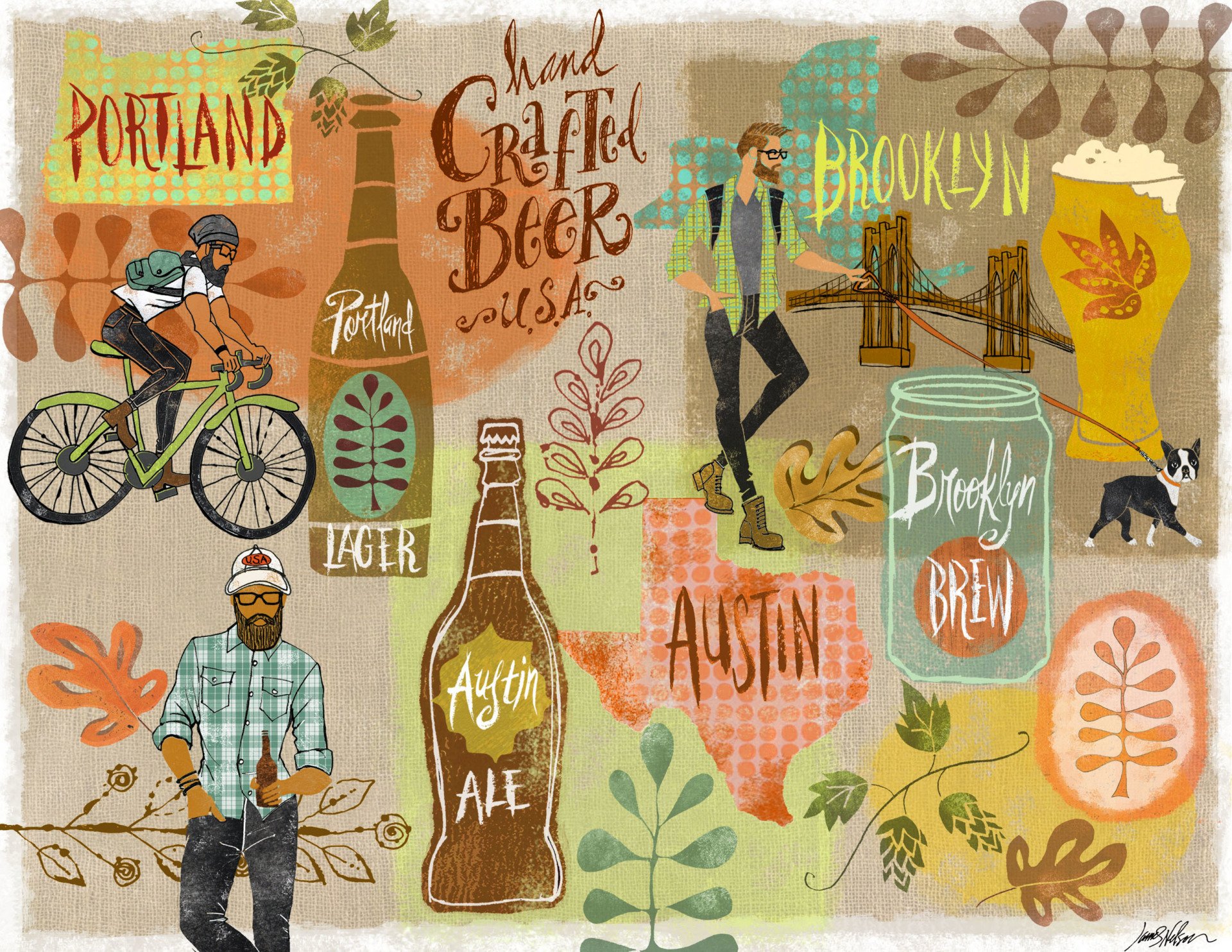 james nelson commercial illustrator surface pattern designer | those 3 reps