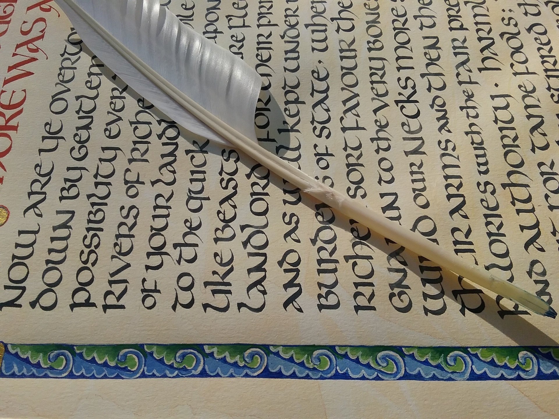 Calligraphy workshops and classes by Gwyneth Hibbett