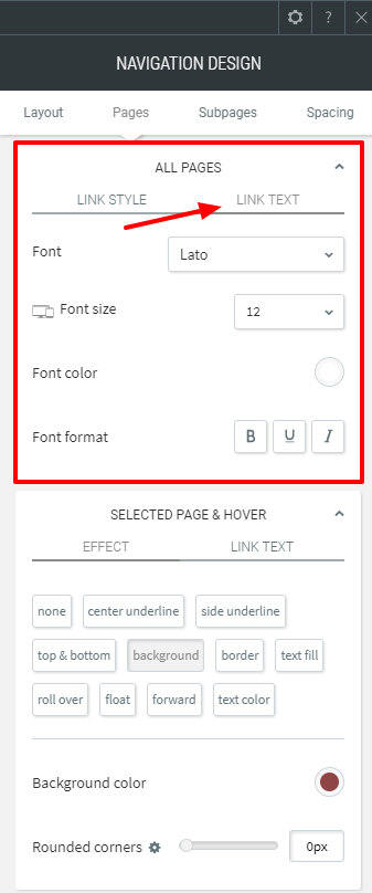 Navigation & Sub-Navigation Menus