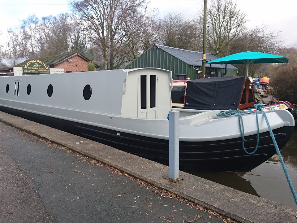Custom Narrowboat Building in Progress at Braidbar Boats