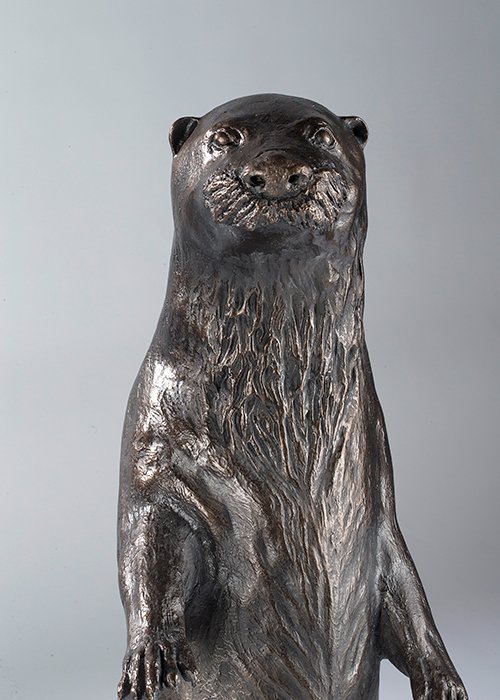 Big Standing Otter Bronze Sculptures