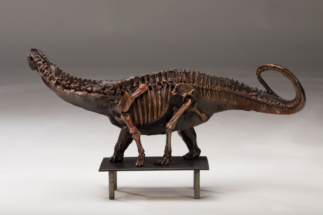 Galeamopus Skeletal Study in Bronze