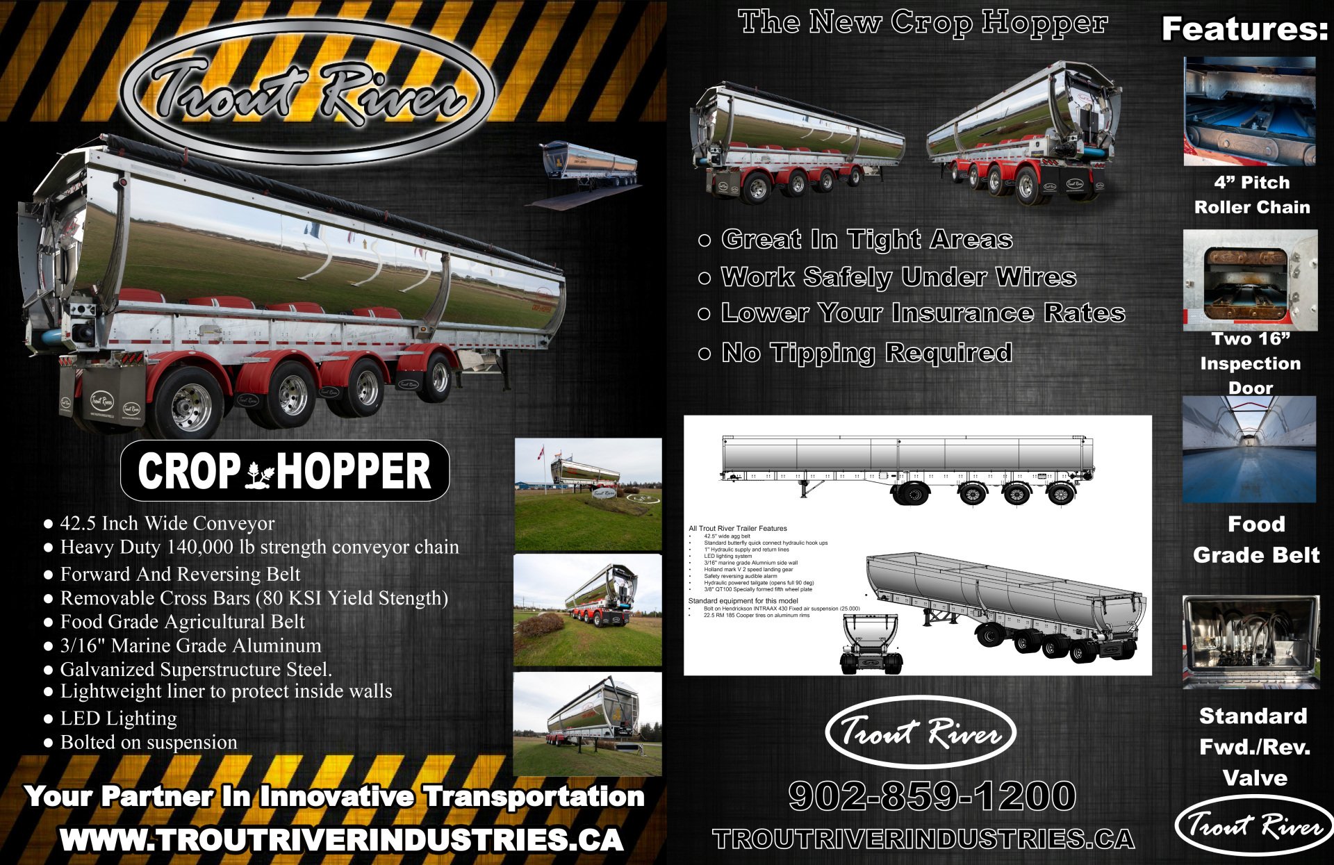 Crop Hopper Live Bottom Trailers | Trout River Industries