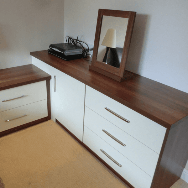 Wooden low level units by Northampton Bedroom Company