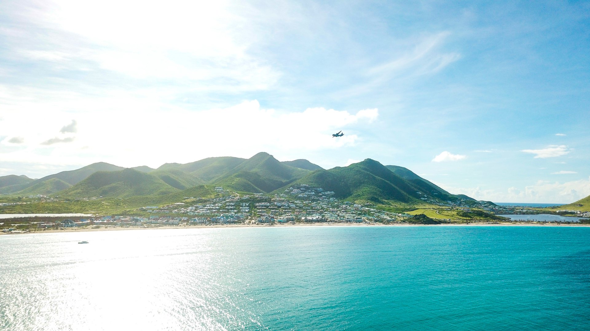 Jet skiing in Orient Beach with Bikini Watersports