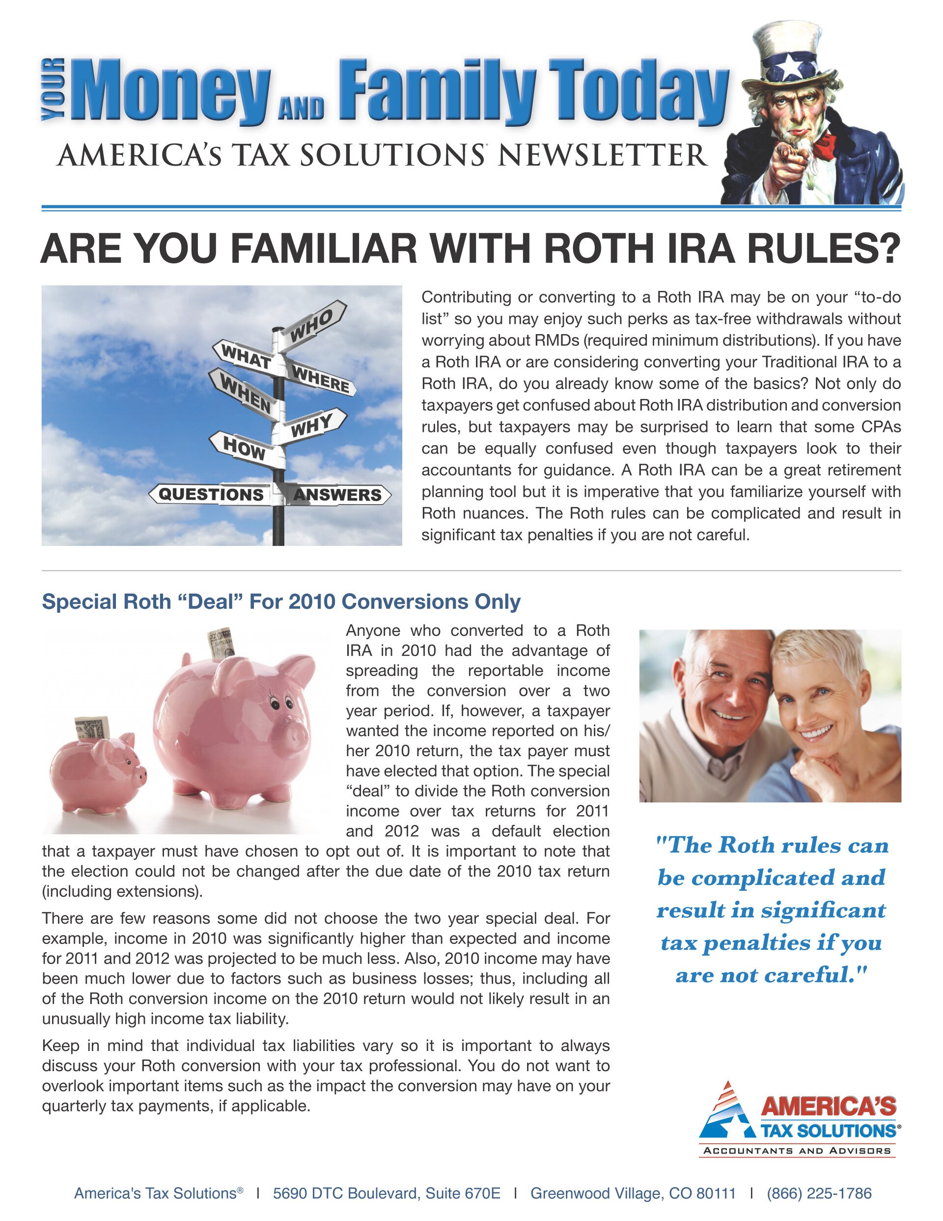 Are You Familiar with Roth IRA Rules?