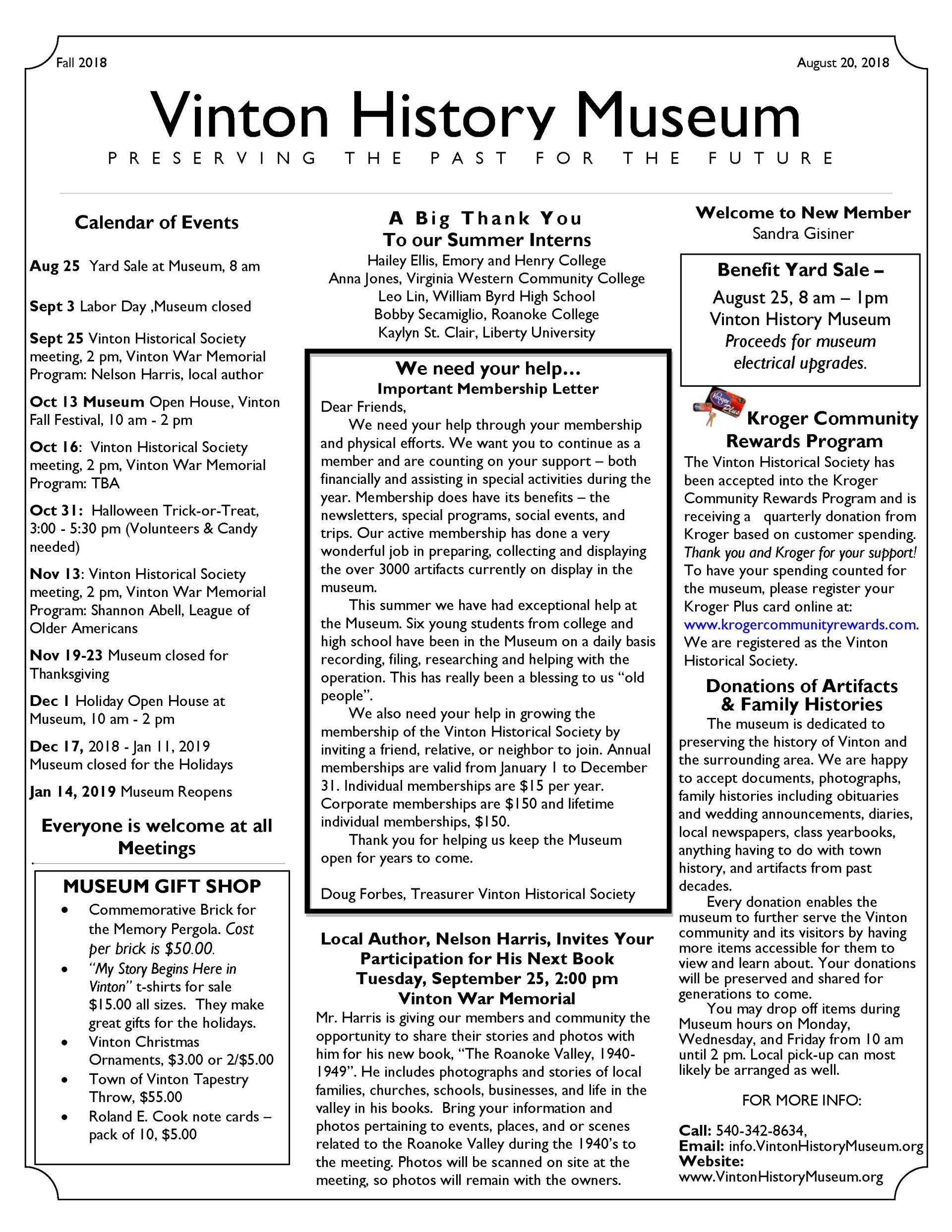 Past Newsletters