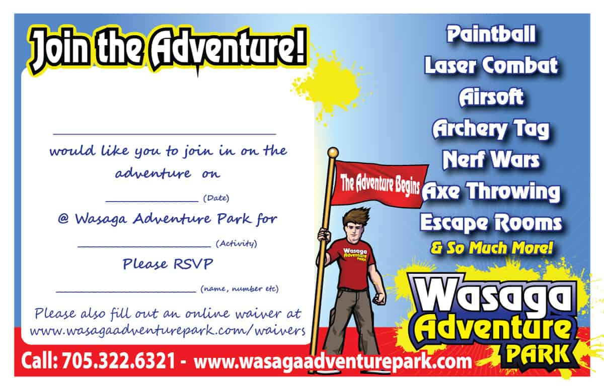 Invitations | Wasaga Adventure Park